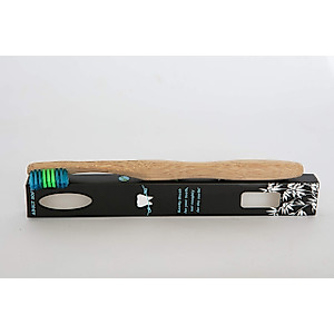 Knotty Brush Bamboo Toothbrush with Soft Nylon Bristles - Adult Size - 4 Pack