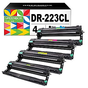 GREENBOX No Toner Compatible Drum Unit Replacement for Brother DR223 DR-223 DR223CL DR-223CL for HL-L3210CW HL-L3230CDW HL-L3270CDW HL-L3290CDW MFC-L3710CW MFC-L3750CDW MFC-L3770CDW Printer (4 Pack)