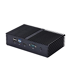 Qotom Qotom-Q555G6-S05 Computer with Core i5 7200U Processor and 6 Gigabit NICs AES-NI Fanless Mini PC (4G DDR4 RAM + 32G MSATA SSD)
