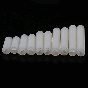 M8 / 8mm White Nylon Slotted Head Set Screws Flat Point Grub Screws Nylon (20Pcs, M8 x 20 mm)