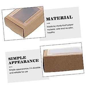 STOBOK 50pcs Packaging Boxes Mini Boxes for Favors Cupcakes Containers Mini Cake Containers Paper Storage Box Compact Paper Box Soap Boxes for Homemade Soap Packing Box Carton Cake Box