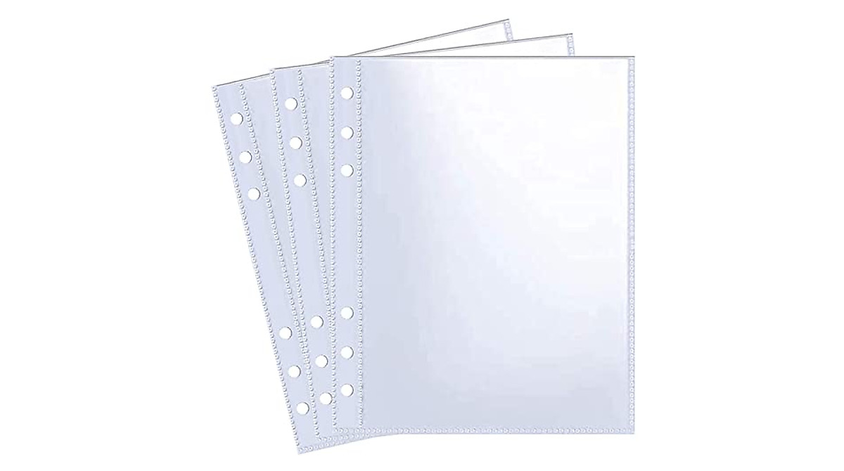 60 Pockets 5x7 Photocard Sleeves for A5 6 Ring Binder