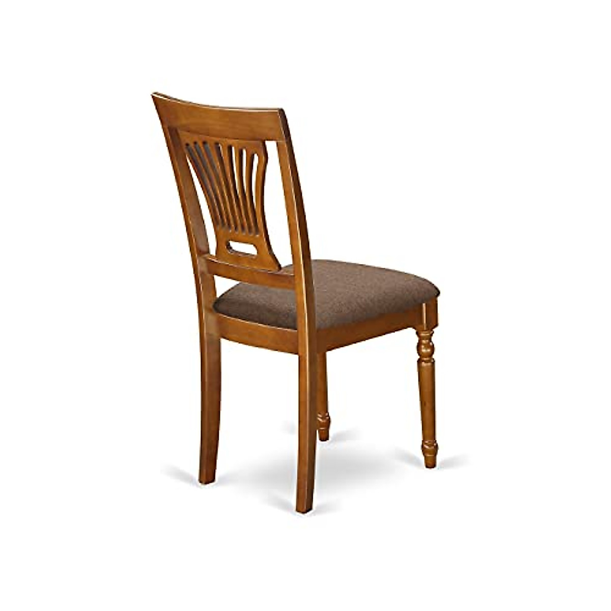 East West Furniture NAPL9-SBR-C Dining Set, Linen Fabric Seat