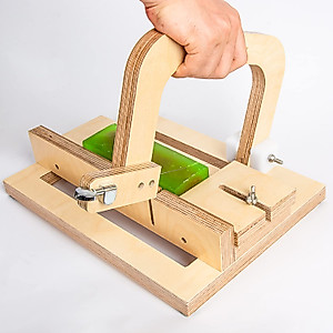 Evinis Wooden Soap Cutter Adjustable Wire Slicer Cutting Tool for Handmade Soap Making Candles Trimming Cheese DIY Cutting Making Tool (Style1) (Z-01)
