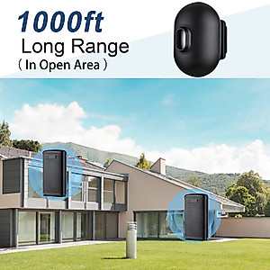 KERUI DW9 Wireless Driveway Alarm Long Range Weatherproof Motion Detector & Sensor - Security Driveway Alert System - Protect Outside Property