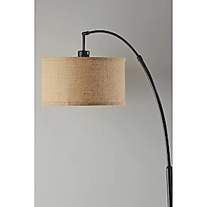 Adesso SL3993-26 Burlap Arc Lamp, Antique Bronze
