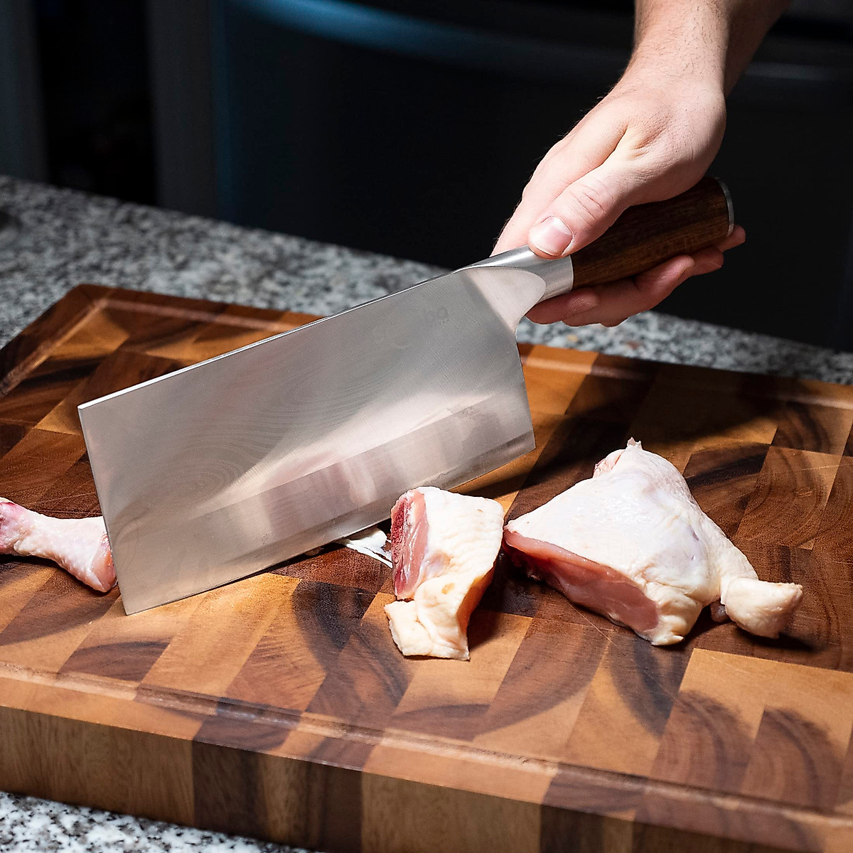 8 Inch Cleaver Knife - Ideal For Meat Cutting And Vegetable Chopping - Perfect Chinese Clever Kitchen Knife For Home & Professional Chefs - Durable And Multi-purpose Cleavers - Butcher Cleaver Knife