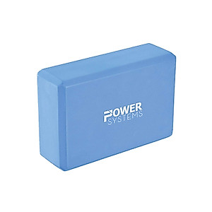 Power Systems Foam Yoga Block, 9 x 6 x 3 Inches, Blue, (83360)