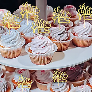 100 Pieces She Said Yes Glitter Confetti with Diamond Ring Table Confetti Wedding Engagement Party Table Scatter for Valentine's Day Proposal Bachelorette Bridal Shower Party Decoration