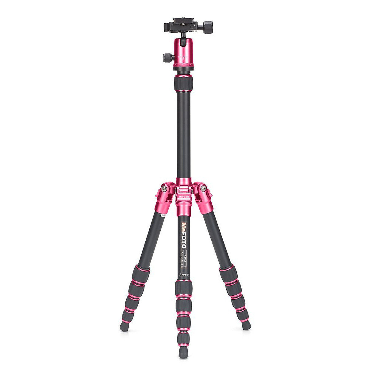MeFOTO Classic Aluminum Backpacker Travel Tripod Kit - Hot Pink (A0350Q0H)