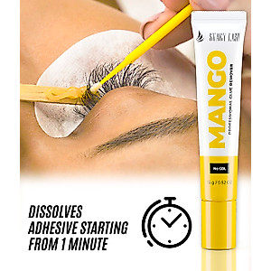 Cream Remover for Eyelash Extension Glue - Mango - Stacy Lash (0.52oz / 15g) / GBL Free/Fast Lash Adhesive Dissolution time - 60 sec/Mild Formula/Not Liquid/Professional Supplies