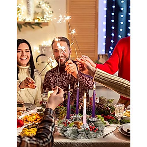 CLCYICEN 4 Pack Christmas 10in Unscented Advent Candles for Seasonal Celebrations, Holidays, Church, Celebration, Party