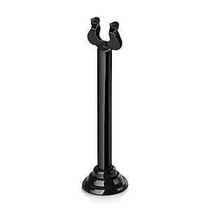 New Star Foodservice 27761 Triton/Ring-Clip Table Number Holder/Number Stand/Place Card Holder, Set of 12, 4-Inch, Black