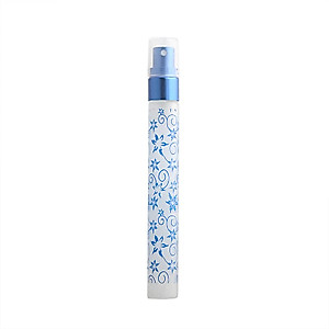 Enslz 6 PCS 10ml Flower Print Matte Refillable Empty Travel Glass Perfume Spray Bottle Atomizer Pump Sprayer Bottle Set