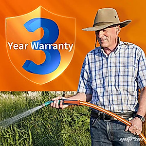 Gotron Short Leader Garden Hose - 5/8" X 50 Ft - Flexible and Durable Hybrid PVC Garden Hose with 100% Drinking Safe Design, Lightweight & Kink-Resistant for Easy Watering, 3-Year Warranty Included!