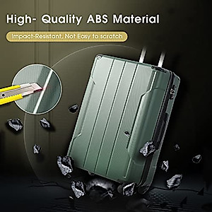 Merax Travel Suitcase, Expandable Lightweight Suitcase With TSA lock, Men and Women, Checked-Large 28 Inch Green