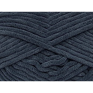 Lot of 4 x 100gr Skeins Ice Yarns Velvet Chenille Yarn Anthracite