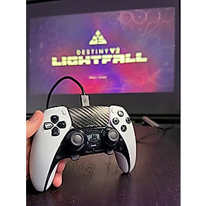 Skin Compatible with Dualsense Edge - TouchProtect Cover to Protect, Add Style, & Enhance Your PS5 Dualsense Controller's Trackpad with Texture! (Carbon Fiber - Black)