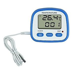 CAZSTYK LCD Electronic Digital Temperature Meter Indoor Outdoor Alarm Clock