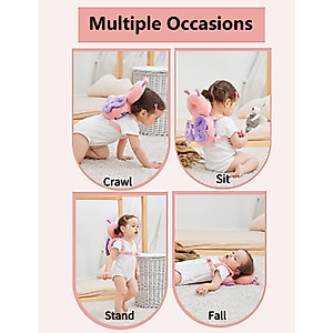 JunNeng Toddler Baby Head Protector Pad Safety Cushion with Knee Pads&Anti-Slip Socks (Butterfly),6 Months-3 Years