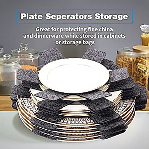 Imncya Set of 20 Pot and Pan Protectors, 5 Different Size Grey Felt Pot and Pan Separators Pad, Anti-Slip Pan Dividers Pads for Stacking and Protecting Cookware Avoid Scratching
