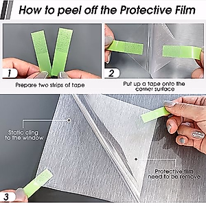 Window Privacy Film Bathroom Frosted Glass Window Film Static Cling Raindrops Door Window Coverings Anti UV Sun Heat Blocking Home Tint Removable Summer Frosting Sticker (Silver Silk, 35.4 x 118.1 In)