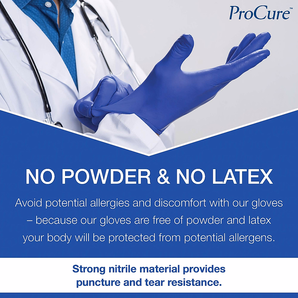 Medical Exam Disposable Nitrile Gloves X-Small, 400 Count - Powder Free, Rubber Latex Free, Food Safe, Surgical Grade, Ambidextrous, Textured Tips, 3 Mil Thickness - Cool Blue (2 Boxes of 200)