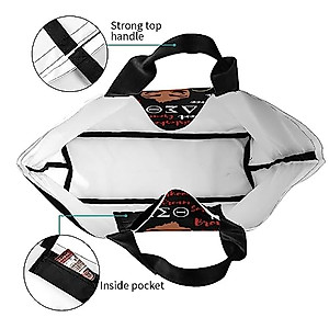 Women Reusable Tote Bag Shoulder Bag Sorority Gift For Women Men Travel Bag Reusable Grocery Bags Foldable Shopping Bag