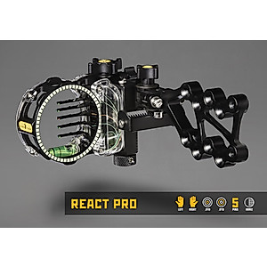 Trophy Ridge React Pro 5 Pin Archery Bow Sight, Right Hand, 0.010 Pin