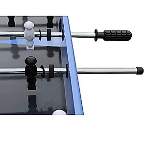 Hathaway Blueridge 48-in Competition Foosball Table, Arcade Table Soccer for Game Rooms, Includes (2) 31-mm Foosballs,Blue/Silver/Black
