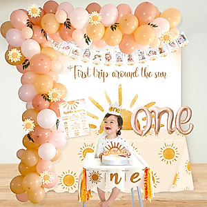 First Trip Around The Sun Birthday Decorations, Boho Sun 1st Birthday Decoration, First Trip Around The Sun Backdrop, 1st Birthday Girl Decoration, Sun Theme 1st Birthday Party Supplies