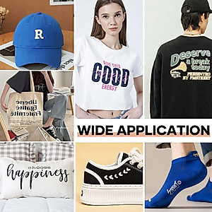 HTVRONT Heat Transfer Vinyl White Iron on Vinyl-12"x 60FT White HTV Vinyl Roll Easy to Cut & Weed for Heat Vinyl Design (White)