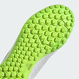 adidas Copa Pure.4 Turf Sneaker, White/Core Black/Lucid Lemon, 5 US Unisex Big Kid