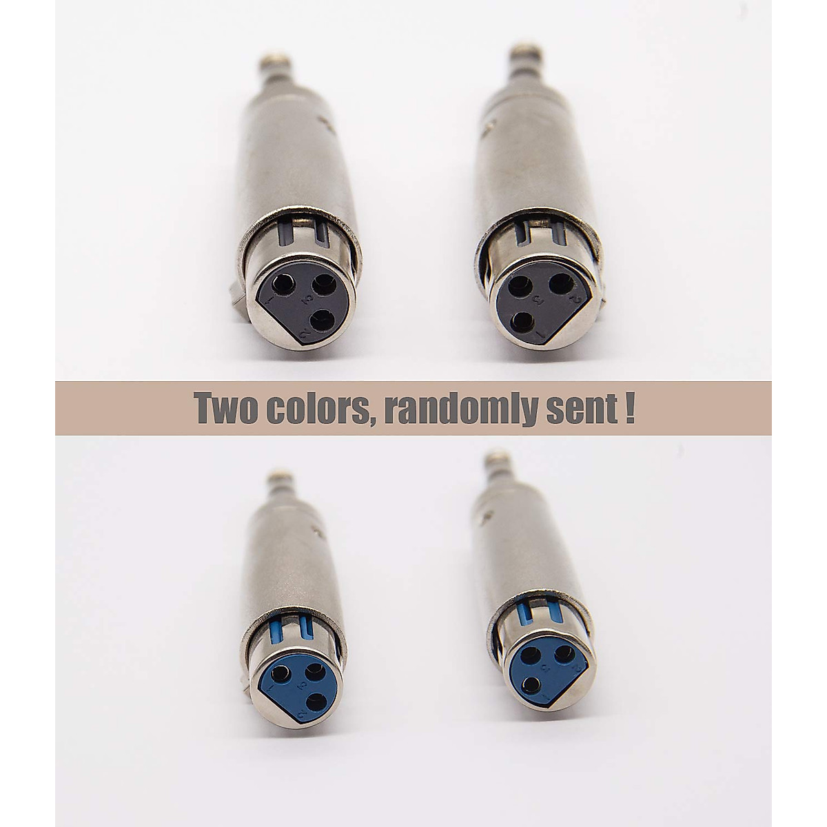 1/4 TRS to XLR Female Adapter Female XLR to 1/4 Stereo Balanced Audio Connector - 2 Pack