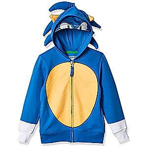 SEGA Kids' Big Sonic The Hedgehog Costume Hoodie, Royal, 8