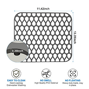 TOOVEM A FAMILY OF MANUFACTURERS Silicone Sink Mat 2PCS TOOVEM Sink Protectors for Kitchen Sink, Sink Mat Grid Non-Slip Folding Sink for Bottom of Farmhouse Stainless Steel Porcelain Sink Pad