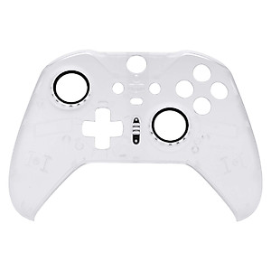 eXtremeRate Transparent Clear Faceplate Cover, Front Housing Shell Case Replacement Kit for Xbox One Elite Series 2, Xbox Elite 2 Core Controller Model 1797 - Controller Not Included