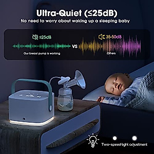 Double Electric Breast Pump for Breastfeeding Hands Free Pumping with Touchscreen LCD Display 12 Levels Hospital Grade Super Quiet Breast Milk Extractor,1 Wearable Nursing Bras & 2 PP Nursing Bottle