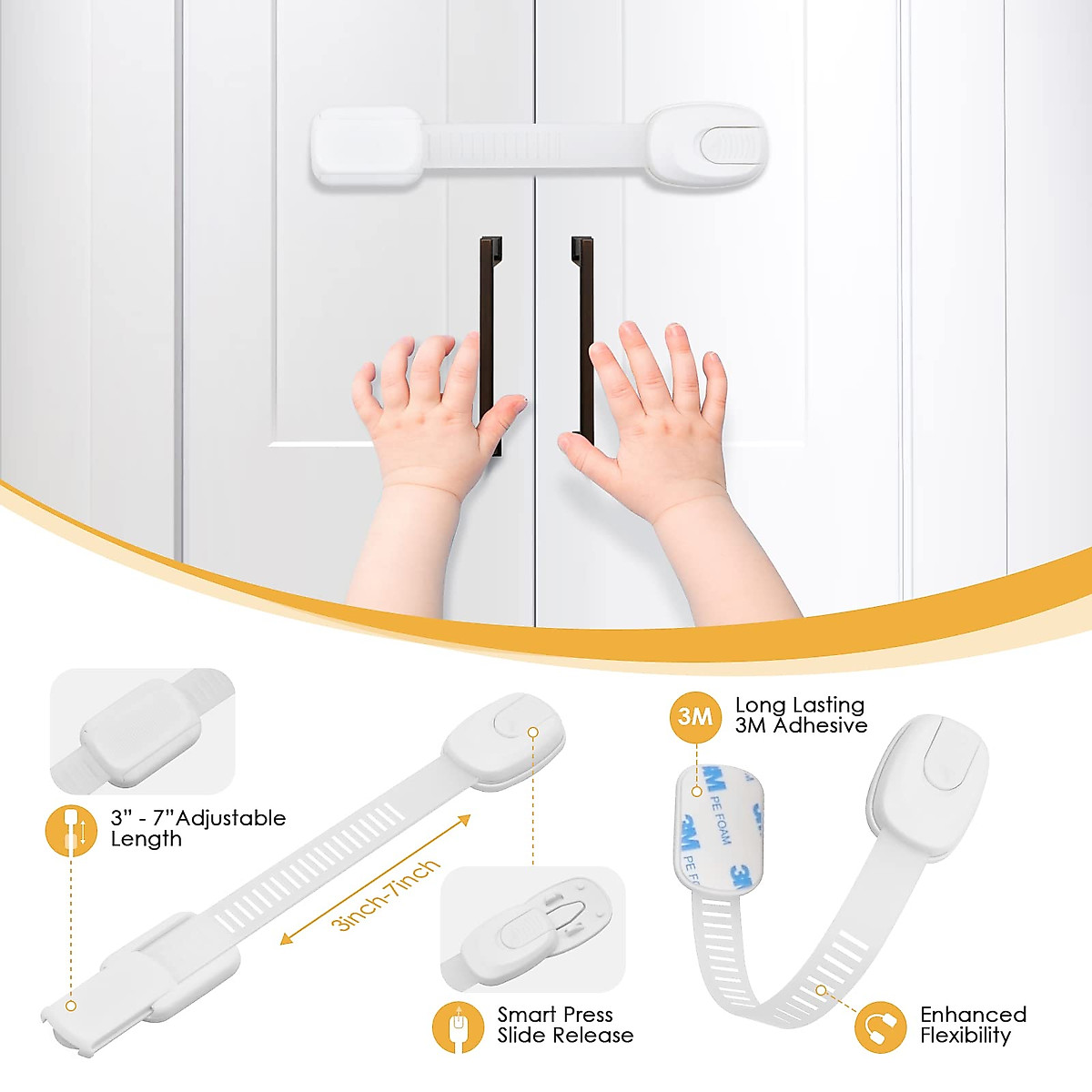 Seegar Baby Proofing Kit, 41 Packs Baby Safety Kit with Upgraded Cabinet Locks, Corner Guards and Outlet Covers-Babyproofing Your House
