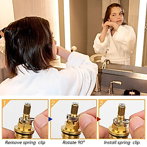 2 Pack Faucet Cartridges Replacement Compatible With K-GP77005-RP K-GP77006-RP, Kohler Parts Replacement Shower Faucet Stem Ceramic Valve Fit for Kitchen Bathroom