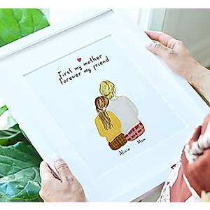 Personalized Daughter and Mom Wall Art/Mothers day 2023 for Mom/gift for mom from daughter (UNFRAMED)