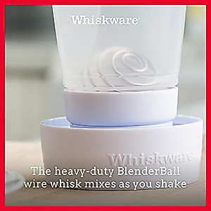 Whiskware Pancake Batter Dispenser and Mixer with BlenderBall Wire Whisk for Cupcakes, Muffins, Crepes, and more