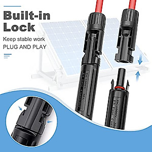 PRECIHW 30A PV Fuse Connector, Solar Fuse Holder, in-Line Solar Fuse Connector, IP68 Waterproof 1000V Male and Female Solar Fuse Connector, 30 Amp Fuse for Solar System