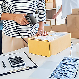 Kedida Barcode Scanner, Handheld Inventory 1D Bar Code Scanners for Computer, Automatic Label UPC EAN Reader with 6ft/2m Long USB Cable Used for Supermarket Warehouse Library and More