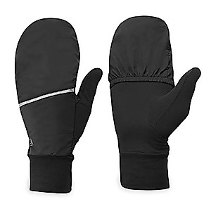 Gaiam Running Gloves Womens Convertible Mittens Touchscreen Compatible - Warm Winter Running Gear for Women - Walking, Running, Hiking, Biking/Cycling, Workout, Exercise/Fitness (L/XL)