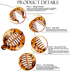 6 Pieces Banana Hair Clips Banana Hair Combs Fishtail Hair Clip Combs Resin Banana Fish Grips for Women Girl Hair Accessories (2.5 Inch, Color 2)