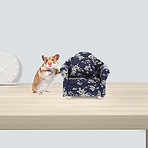 PATKAW Guinea Pig Hideout Hamster Accessories Hamster Mini Sofa Small Animal Sofa Chair Hamster Bed Habitat House Pad Rest Photo Props for Hamster Mice Rat Guinea Pig Hideout Hamster Accessories