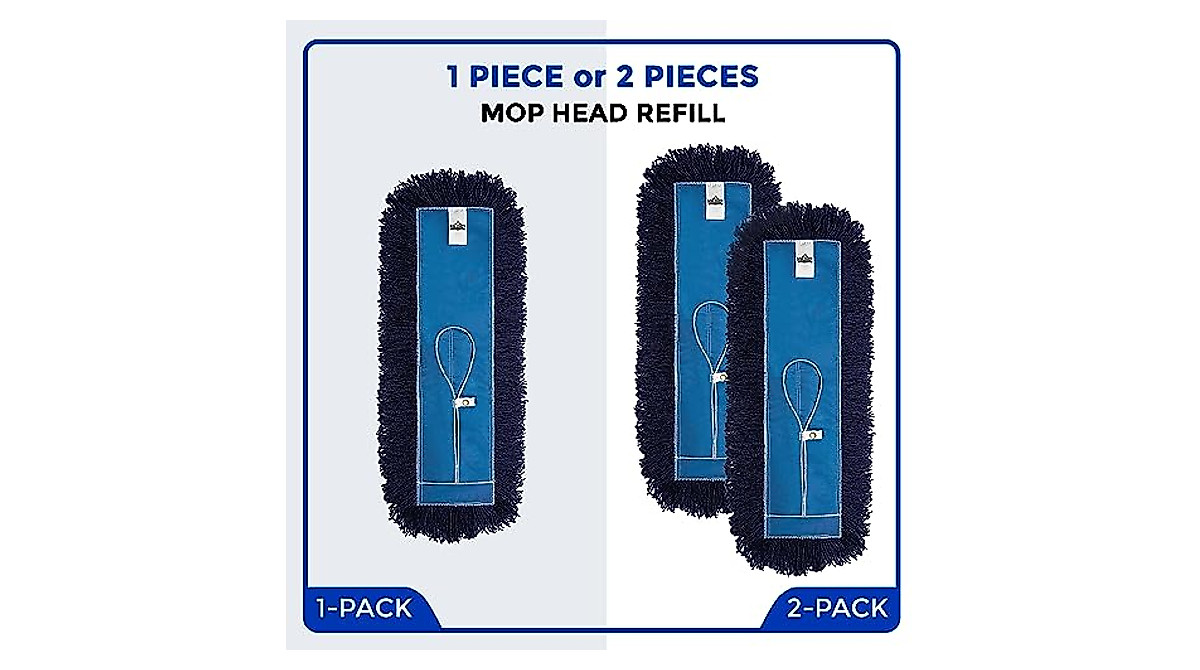 Nine Forty 36-Inch Nylon Dust Mop Replacement Head - Heavy Duty Refill