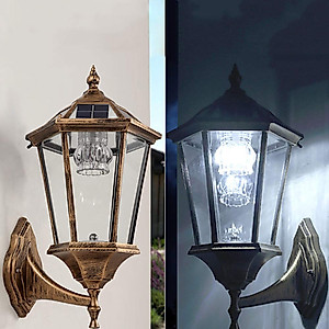 TWTCC Wall Mounted Light Solar Wall Light Outdoor Wall Lamp Outdoor Light Entry Light Door Post Villa Waterproof Garden Wall Light Garden Wall Lantern Home Reading Light