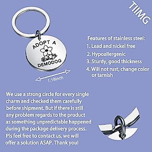 Adopt A Demodog TV Show Inspired Keychain Fans Gift Funny Dog Lover Gift Pet Adoption Gift (ADOPT A DEMODOG)
